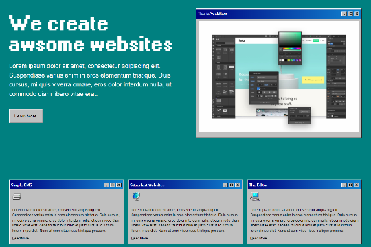 Small Windows 98 Ui Kit - Webflow